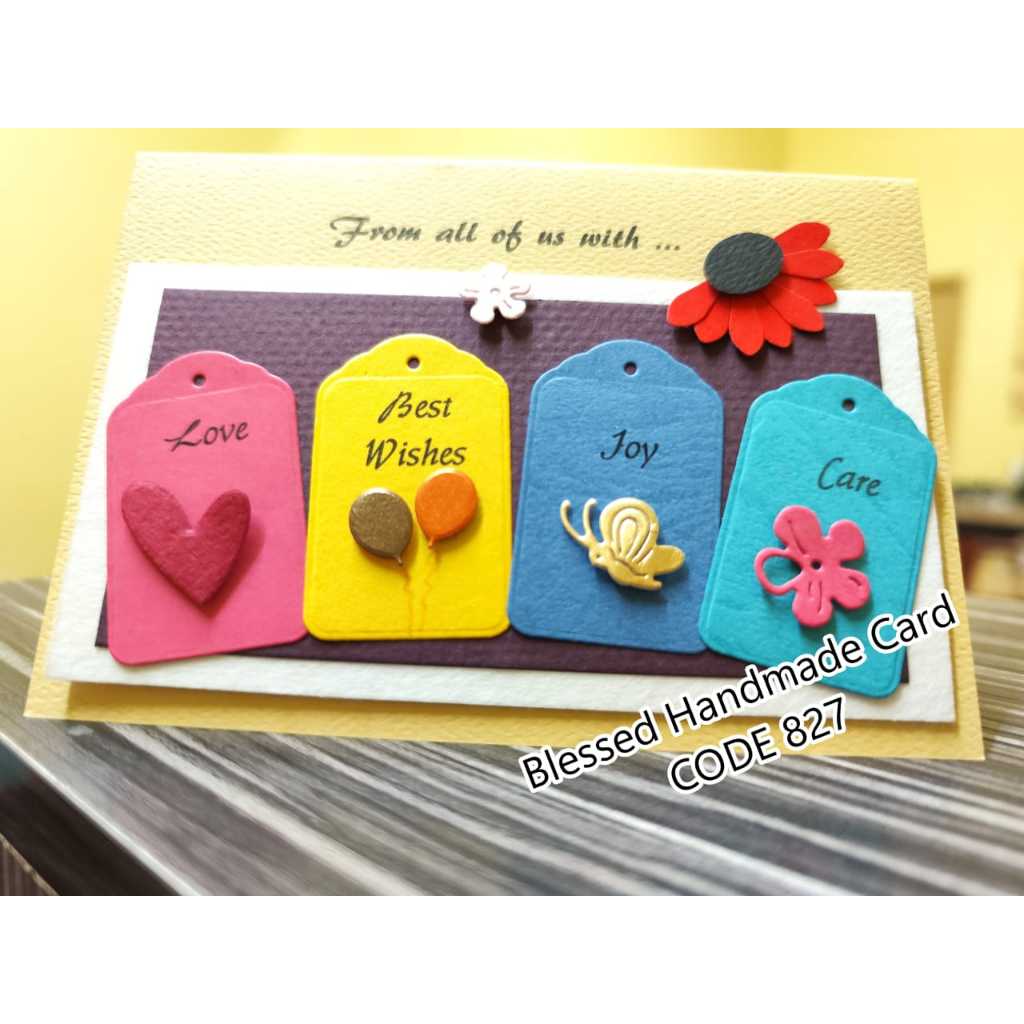 Handmade cards - Special card / From all of us / any ocation Card (A6 ...