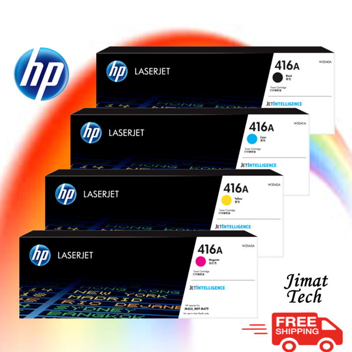 HP 416A Original Toner Cartridge W2040A W2041A W2042A W2043A Color LaserJet Pro M454dn M454dw ...