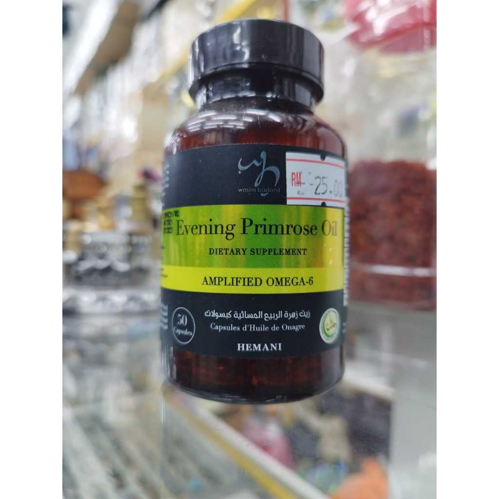 Suplemen Diet Hemani Evening Primrose Oil Lebah Asli Pakistan Essential ...