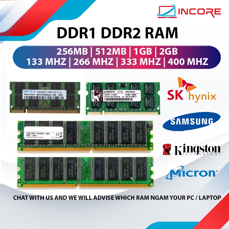 Mix Brand 512MB 1GB 2GB 4GB DDR2 PC Laptop Ram Notebook Sodimm Desktop ...