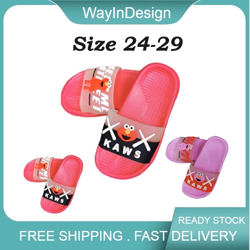 Cartoon Slippers Boy Girl Cute Shoes Sandals/Kids Sandal Selipar Budak ...