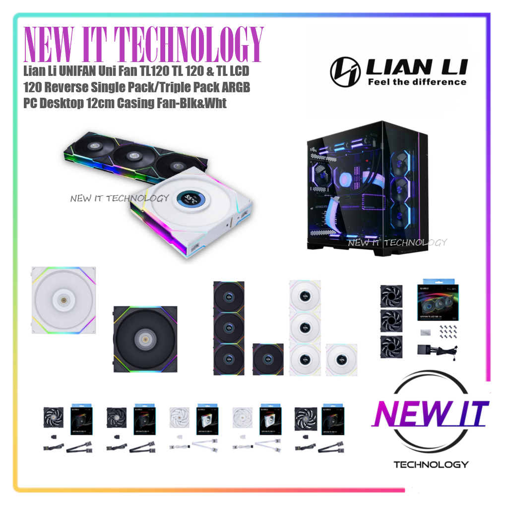 Lian Li Unifan Uni Fan Tl120 Tl 120andtl Lcd 120andtl Wireless Lcd Reverse