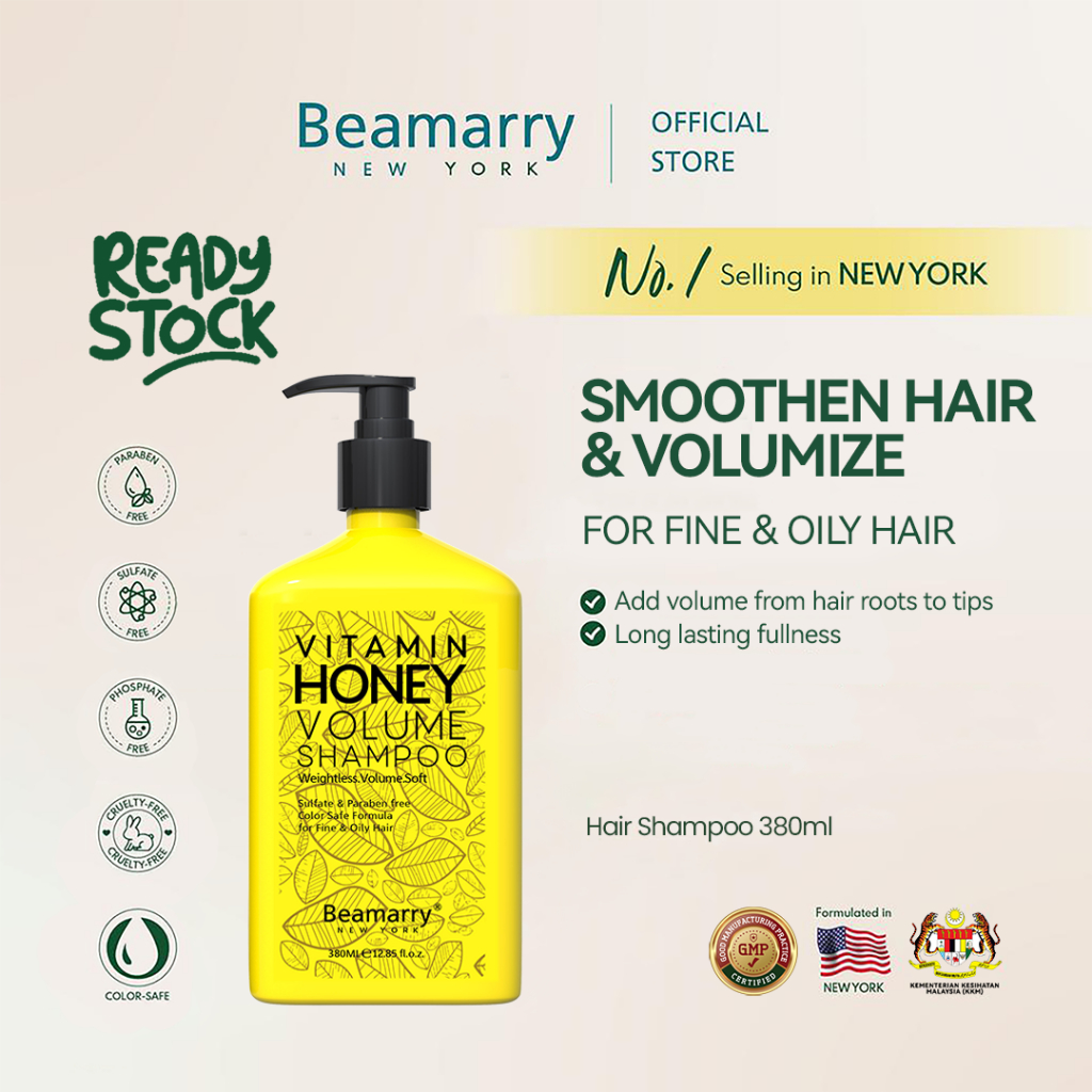 Beamarry Vitamin Honey Volume Shampoo 380ml | Smoothen Hair & Volumize ...
