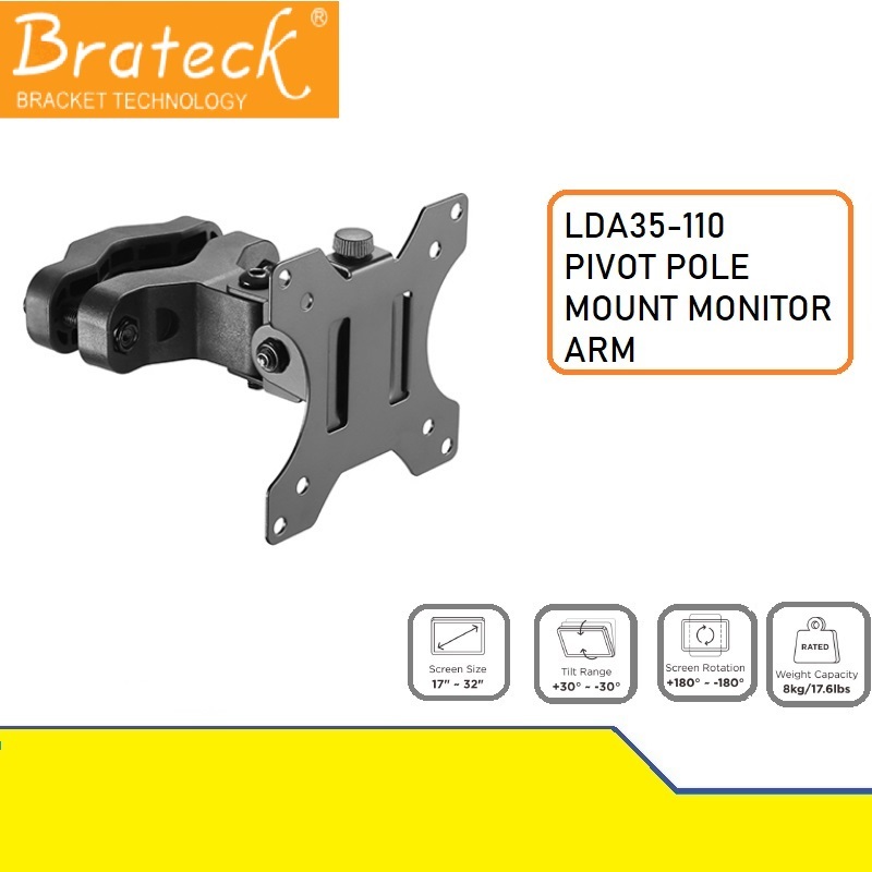 Brateck LDA35-110 Pivot Pole Mount Monitor Arm | Shopee Malaysia
