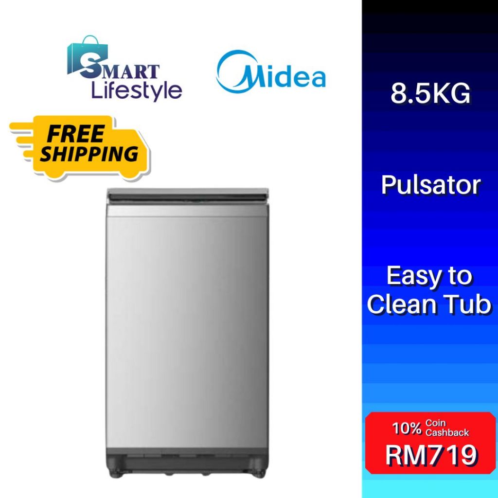 [FREE SHIPPING] Midea Fully Automatic Washing Machine (8.5KG) MA100W85 ...