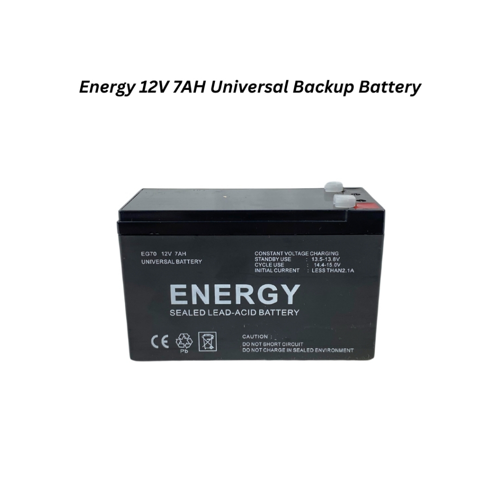 ENERGY Back Up Battery [12V 7AH] Rechargeable Sealed Lead Acid Battery ...