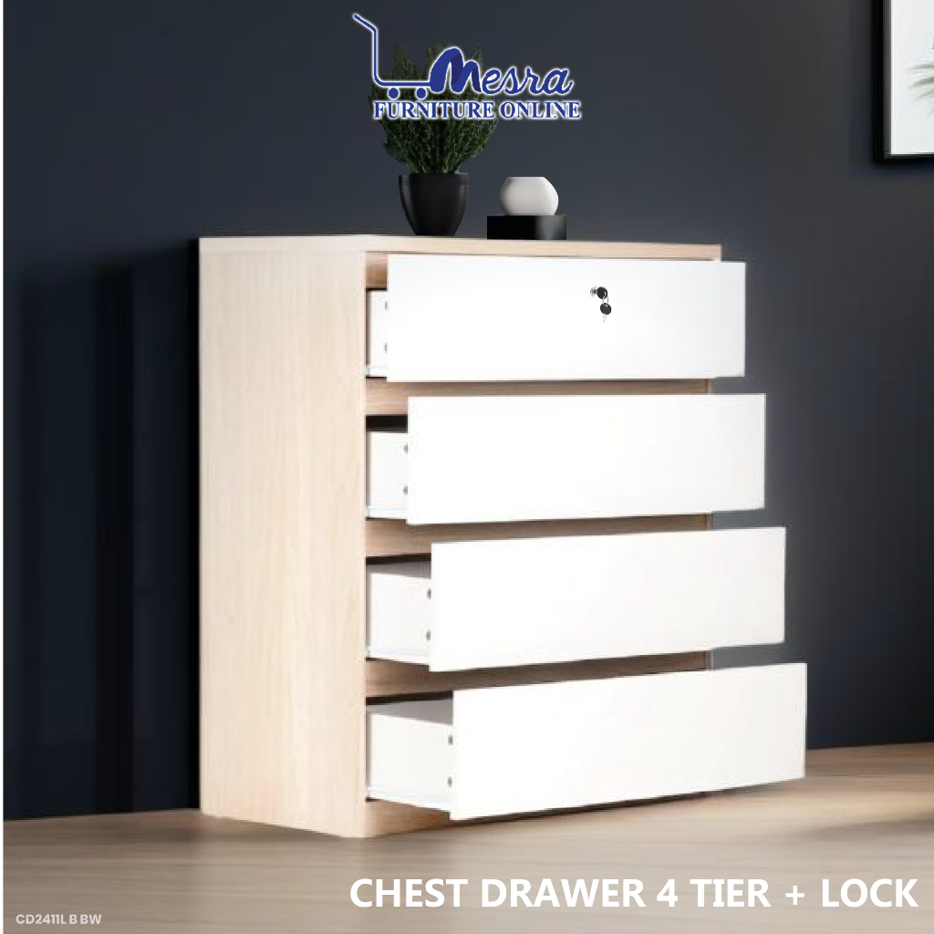 (READY STOCK) 4 Drawers/Chest Drawer/Chest Drawer 4 Layer/Chest Drawer ...