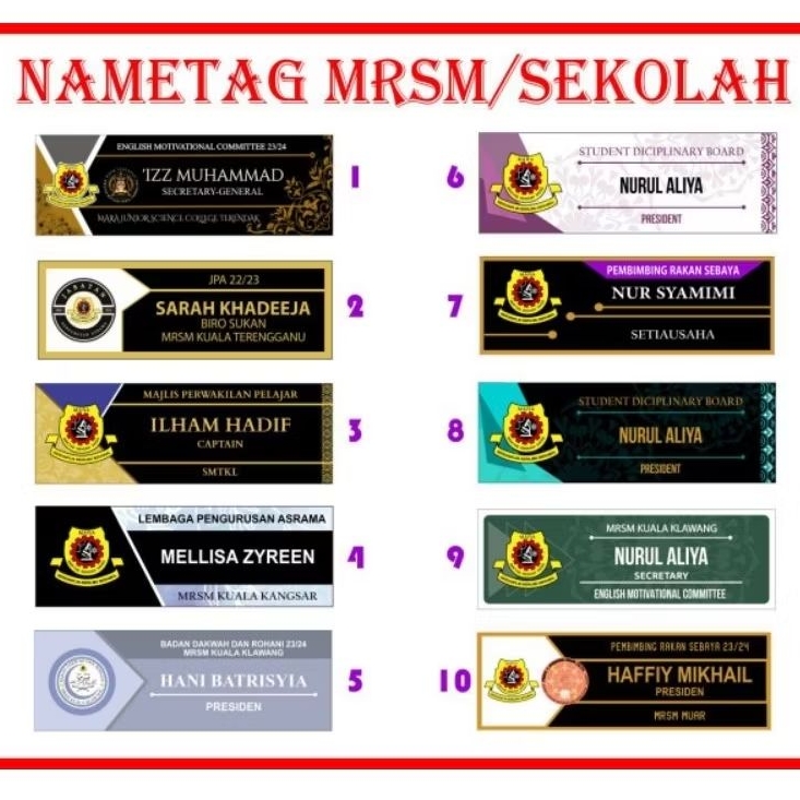 Name Tag Epoxy MRSM | MAGNET & PIN | Shopee Malaysia