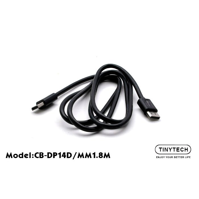TINYTECH DISPLAYPORT V1.4 MALE TO MALE CABLE – UHD 4K/8K - 1.8m | Shopee Malaysia