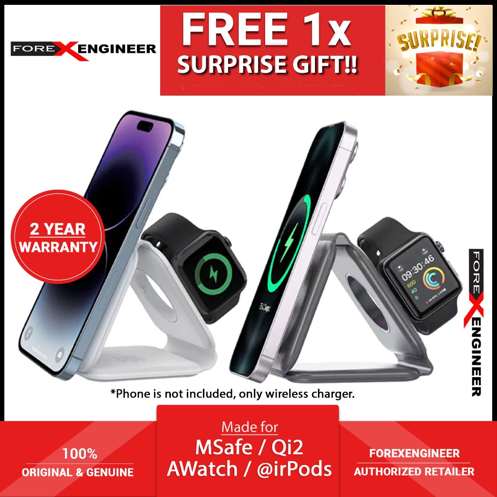 MAZER Mag Trifold 25W 3-in-1 Foldable Wireless Charger - Magnetic ...