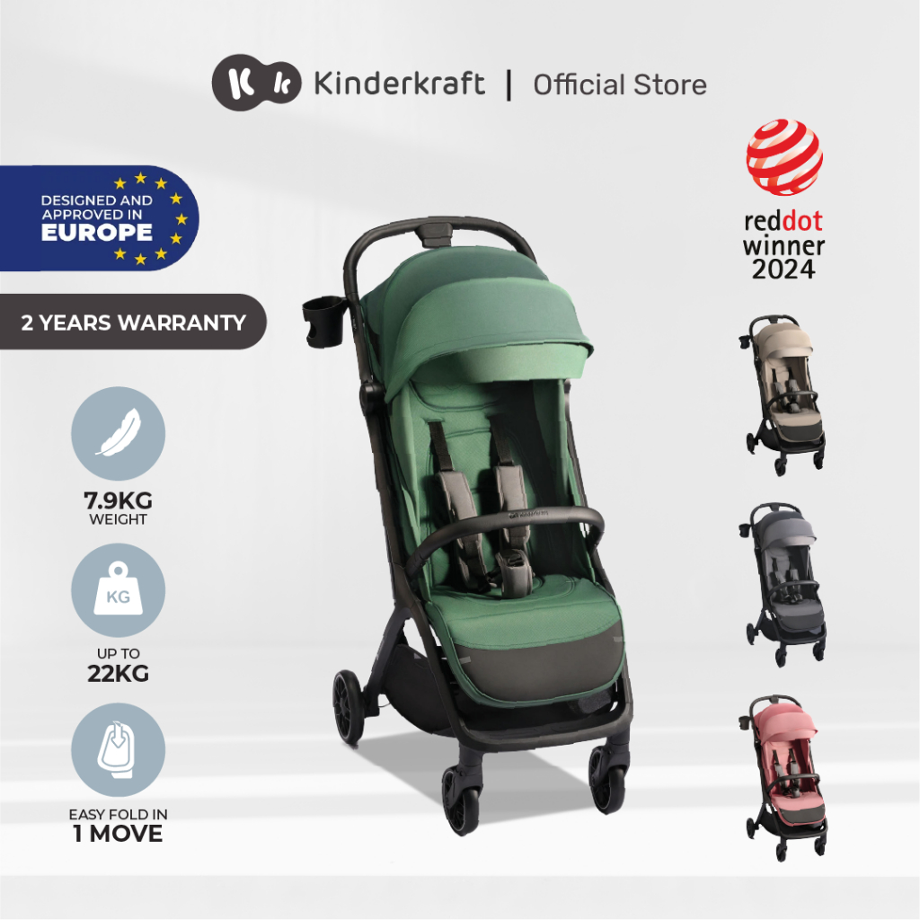 Kinderkraft Stroller Nubi2 Stylish Foldable for Newborn up to 22kg ...