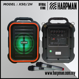 HARPMAN X-SERIES X50/2H 25W PORTABLE PA SPEAKER with 2 WIRELESS ...