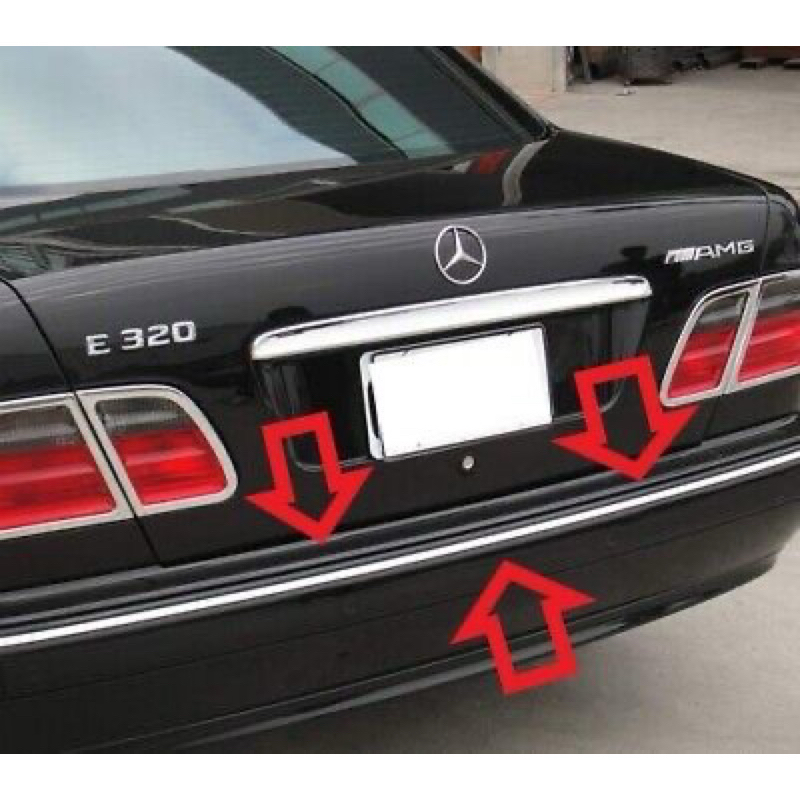 W210 FACELIFT REAR BUMPER COVER+CHROME （NO SENSOR MODEL）E200 E240 E200K ...