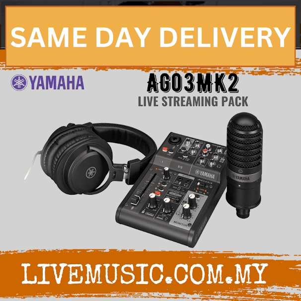 Yamaha AG03 MK2 Live Streaming Pack - Black / White ( AG-03 MKII ) | Shopee Malaysia