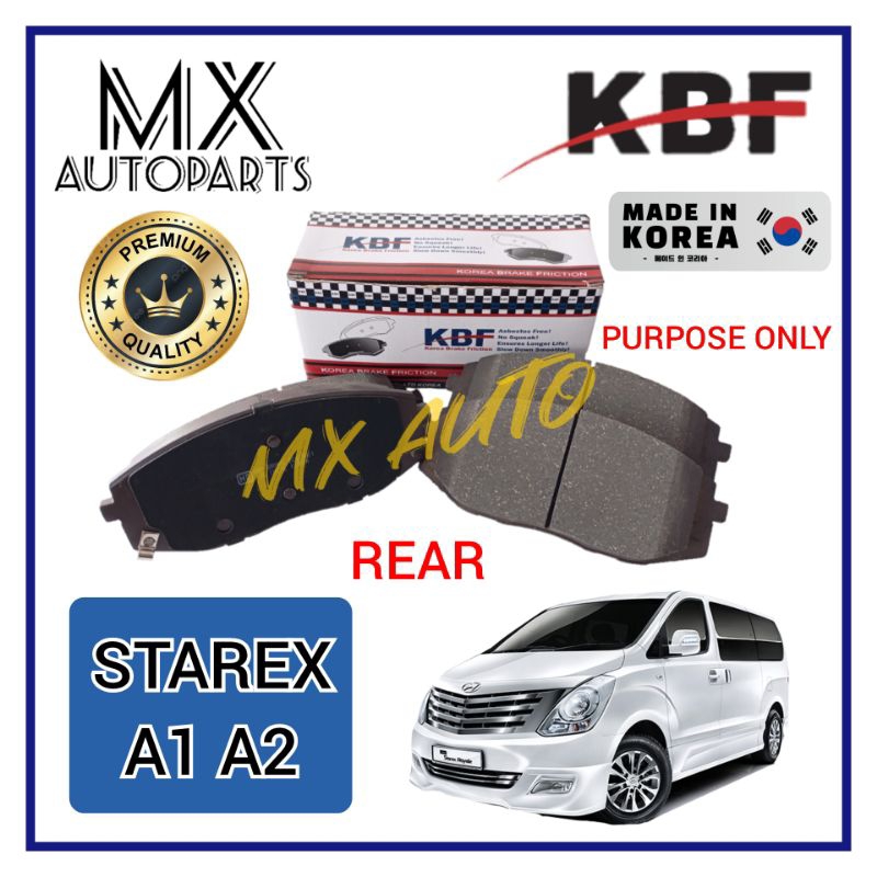 (MADE IN KOREA) KBF BRAKE PAD ULTRA PREMIUM CERAMIC REAR HYUNDAI STAREX ...