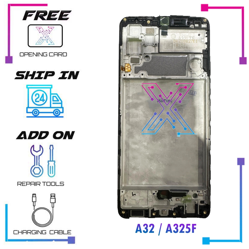 LCD FRAME FRONT HOUSING FOR SAMSUNG A32 A325F | Shopee Malaysia