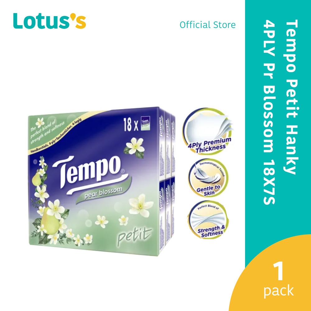 Tempo Petit Hanky 4PLY Pr Blossom 18X7S | Shopee Malaysia