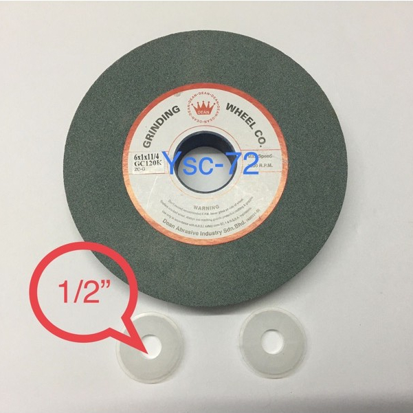 DEAN GRINDING WHEEL STONE 6'' X 1'' X 11/4'' A80P,A120P (GREEN ...