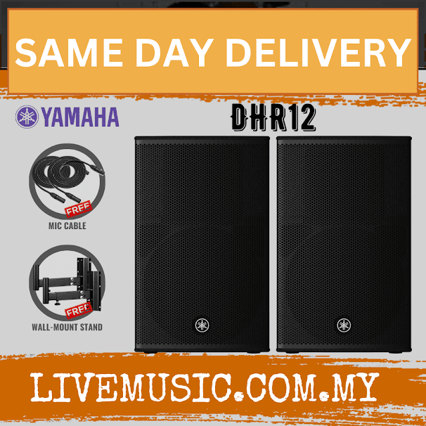 Yamaha DHR12 1000-Watt 12" Powered Loudspeaker With Speaker Stand And ...