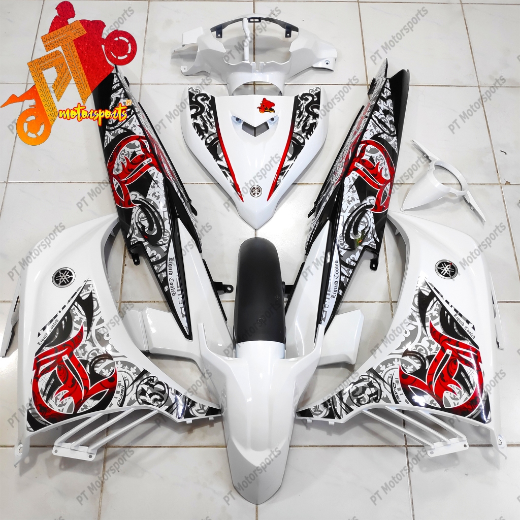 Yamaha LC 135 New V2 V3 V4 V5 V6 V7 Cover Set Bodyset Black White Batik ...