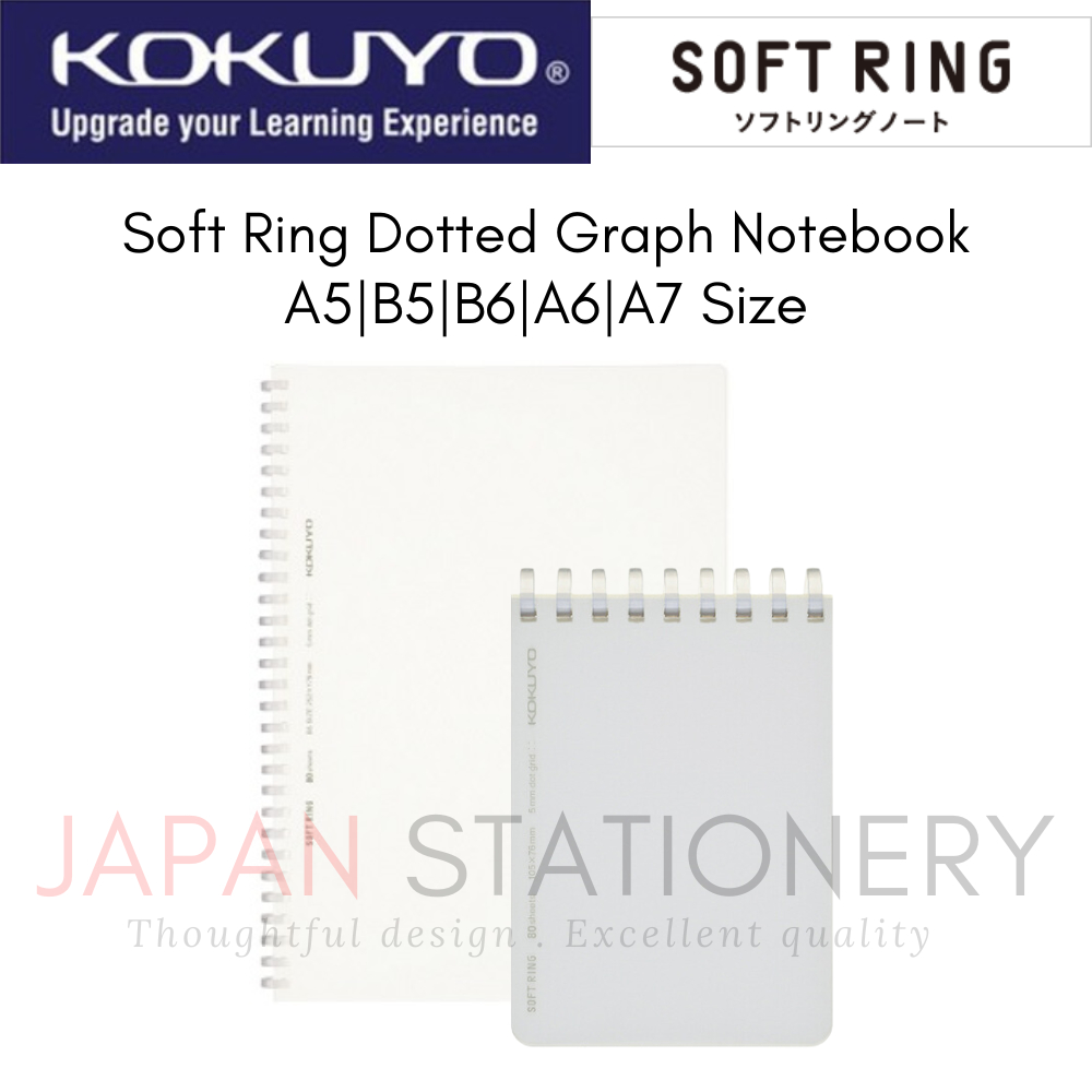 Kokuyo Soft Ring Dotted Graph Notebook A5|A5|B6|A6|A7 80 Sheets ス ...