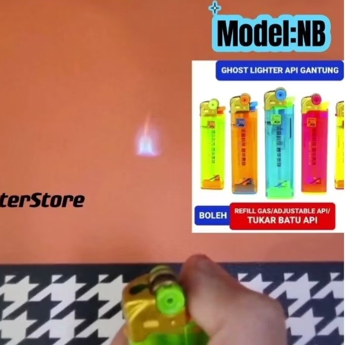 Ghost Lighter NB-MAN ORIGINAL/Lighter Api Hantu/Lighter Api Gantung ...