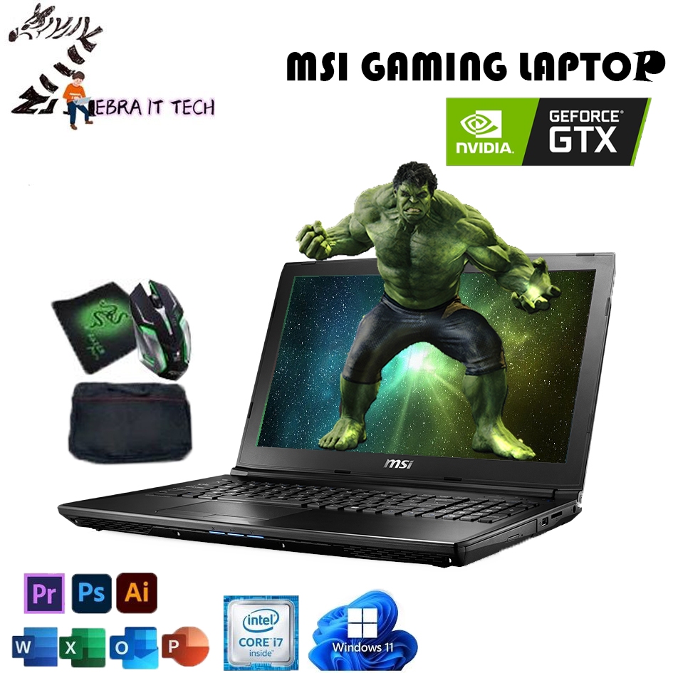 MSI Gaming Laptop - Premium Refurbished MSI GL62 & GP72 Intel Core I7 ...