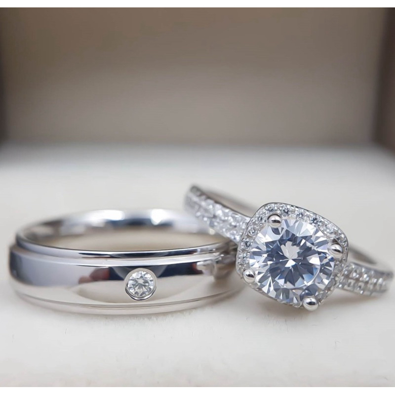 Set Cincin Nikah/Hadiah Anniversary Original Silver Sterling 925 ...