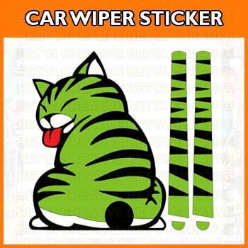 Sticker Wiper Kereta - Cat Wiper Green Hijau | Shopee Malaysia