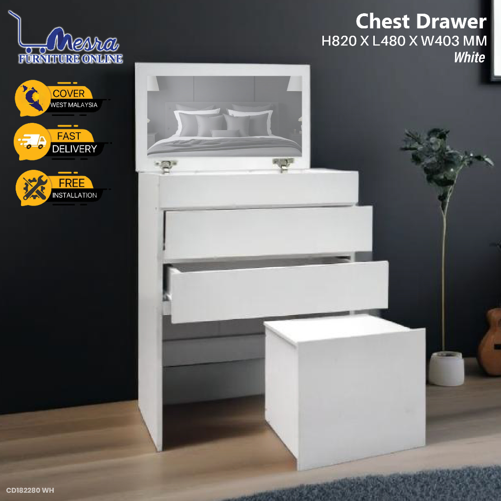 mesra- chest drawer / dressing table / stool / chest drawer mirror ...