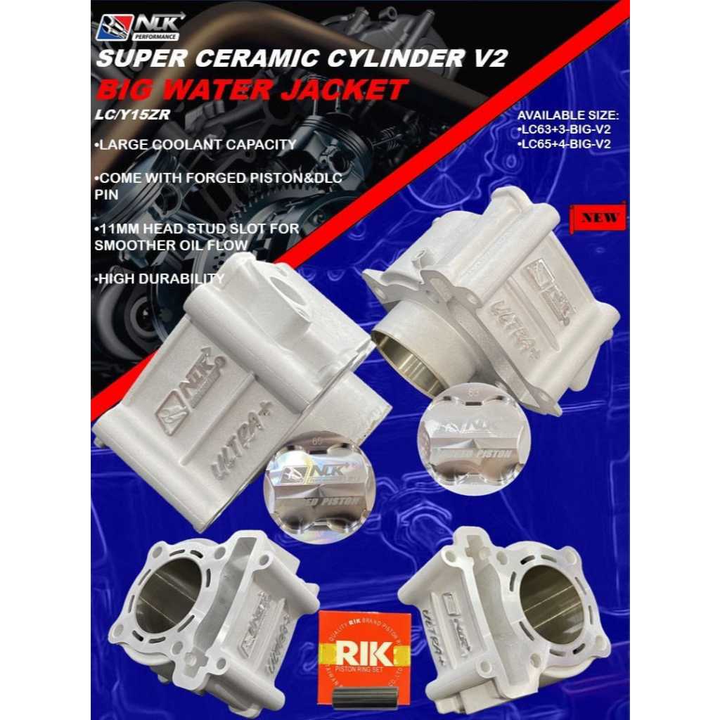 NLK PERFORMANCE LC135 SUPER CERAMIC ULTRA+ BLOCK KIT 57/60/62/63/65/66 ...
