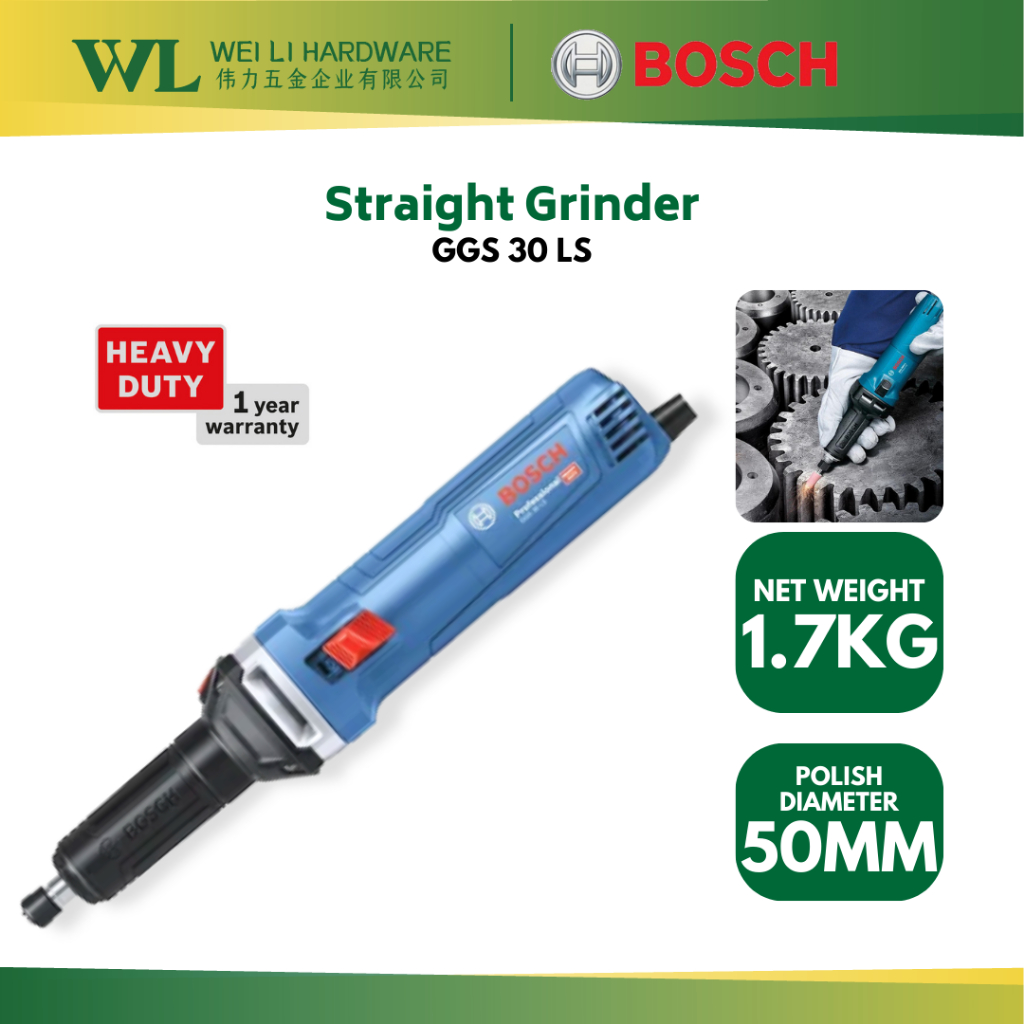 Bosch GGS 30 LS Straight Grinder 300W / die grinder mesin gosok besi ...