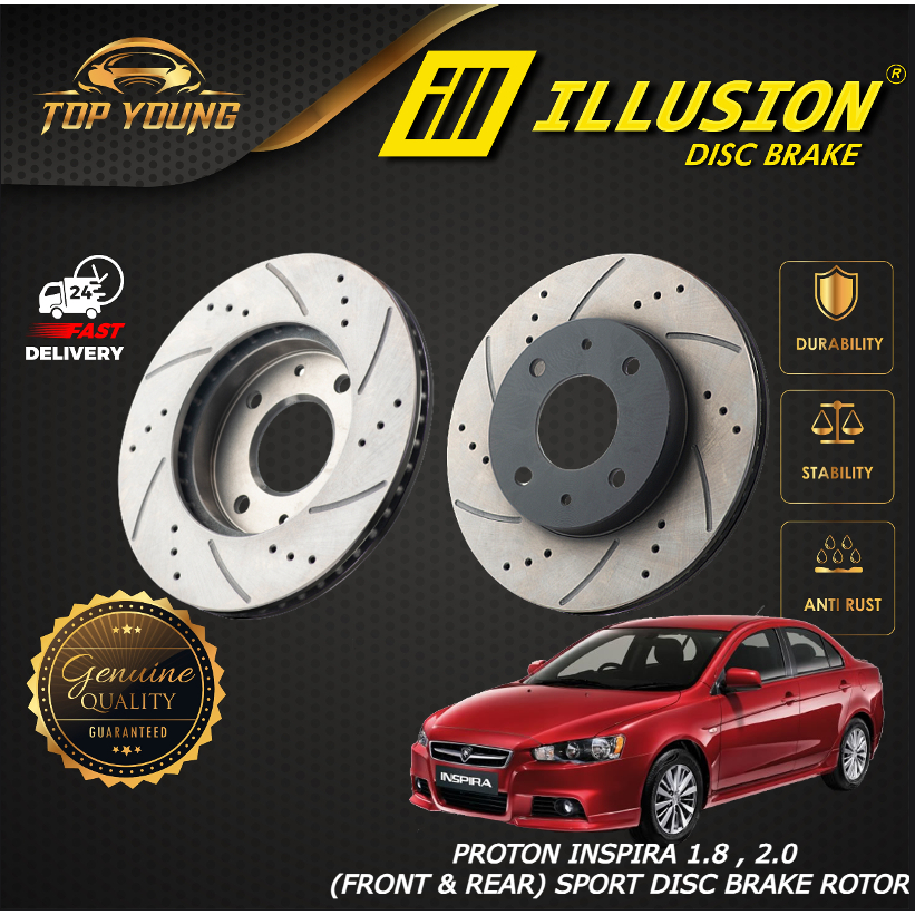 ILLUSION PROTON INSPIRA 1.8, 2.0 FRONT & REAR (DEPAN & BELAKANG) DISC ...
