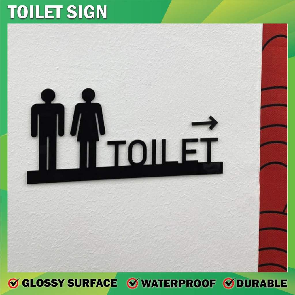 Toilet Sign Board Toilet Acrylic Signage / WA06 | Shopee Malaysia