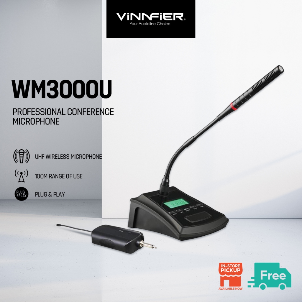 Vinnfier WM3000U Professional Universal UHF Wireless Conference ...