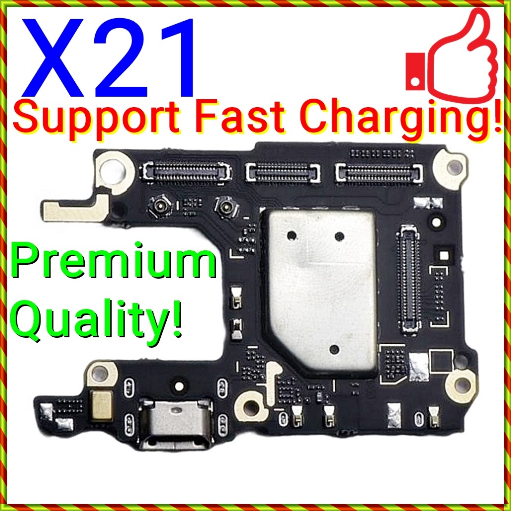 (18W Fast Charge) NEW ORI Charging Port FULL IC SUB Board SIM SIot MIC Ribbon vivo X21 / X21 UD ...