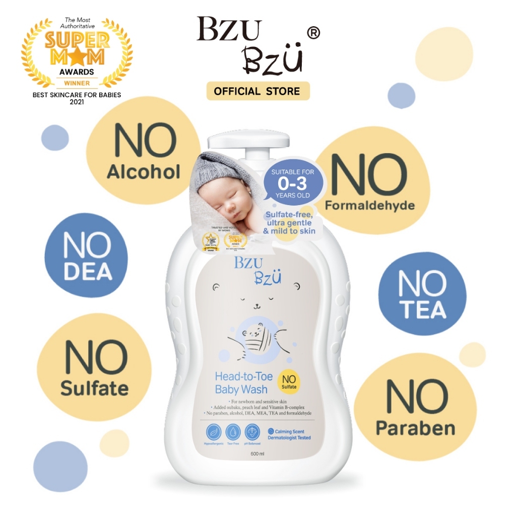 BZU BZU Head to Toe Baby Wash (600ml) | Shopee Malaysia