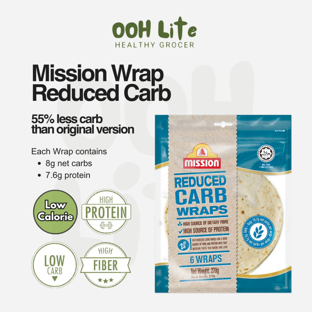 Mission Healthy Wrap - Reduced Carb/Quinoa/Chia [Low Calorie, Low Carb ...