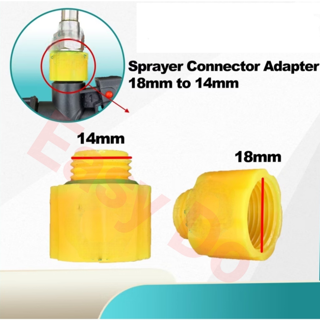 18mm to 14mm Battery Sprayer Connector Adapter Bush Knapsack Sprayer ...