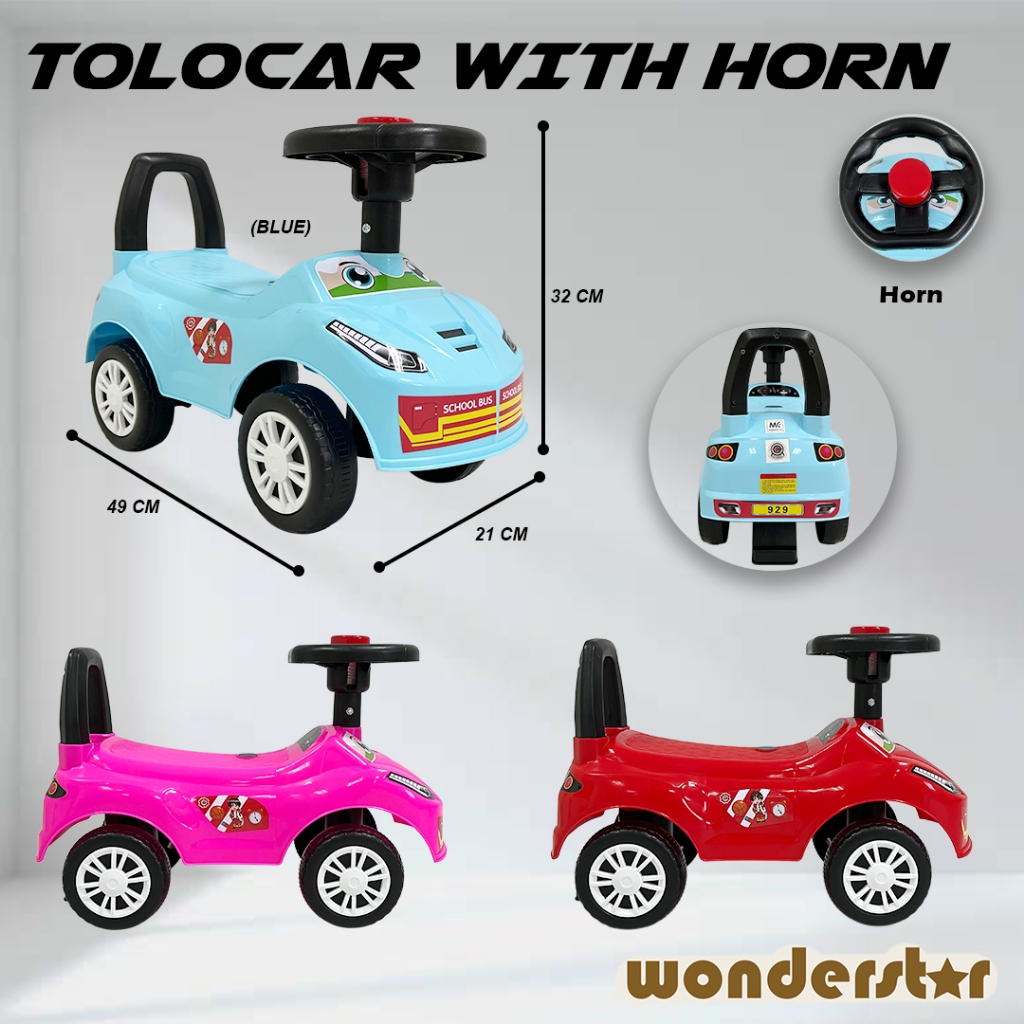 KIDS FUN RIDE-ON PUSH BACK TOLOCAR WITH 4 WHEELS FOR KIDS 1-3 YEARS OLD ...