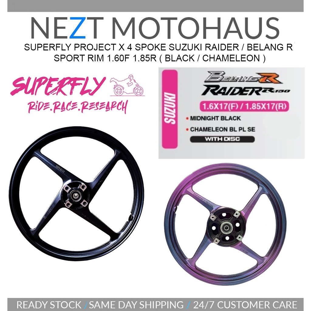 Superfly Raider FI Sport Rim 4 Spoke Project X SIAP DISC ( 1.60 / 1.85 ...