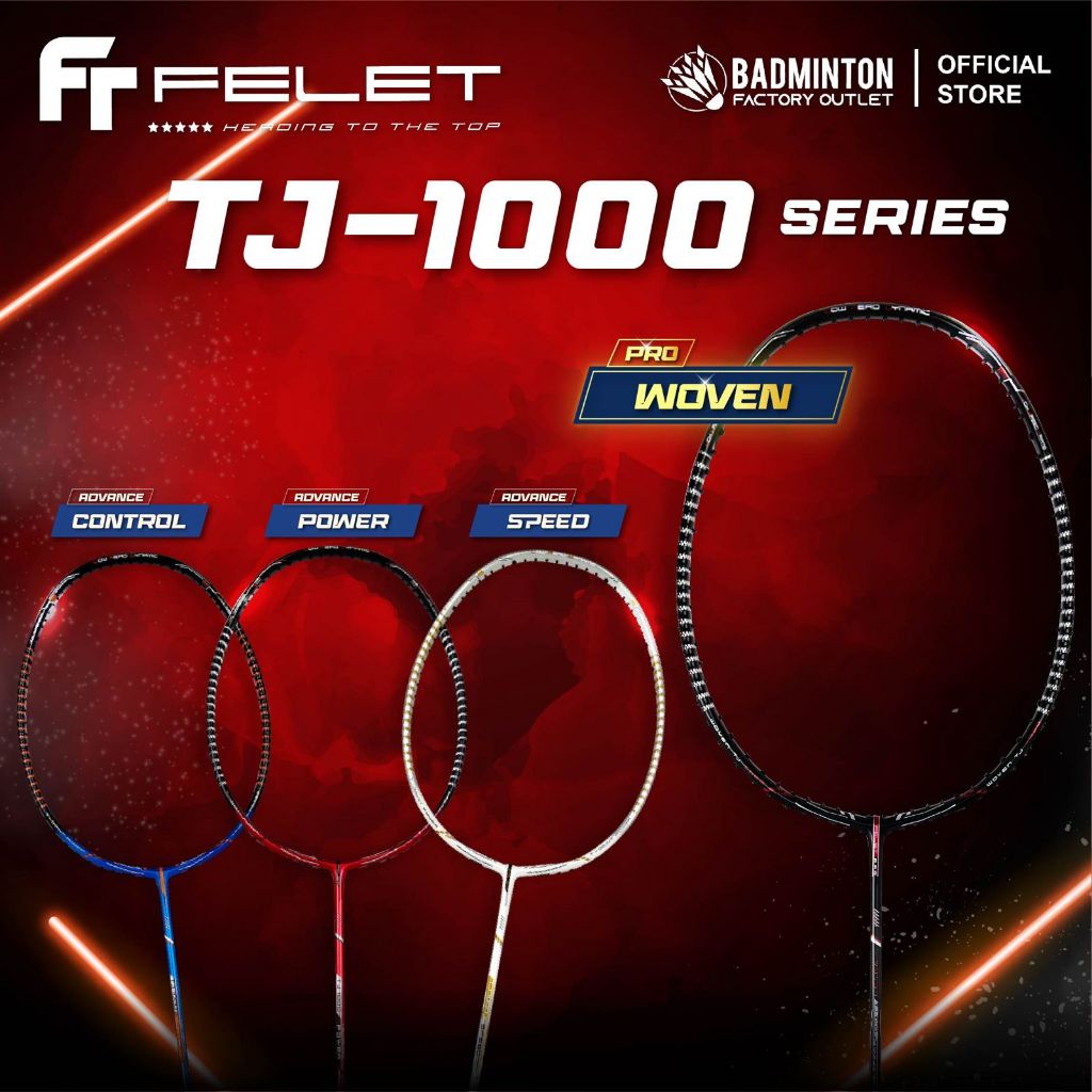 FELET TJ 1000 Power / Control / Speed / Woven TJ 1000 Badminton Racket ...