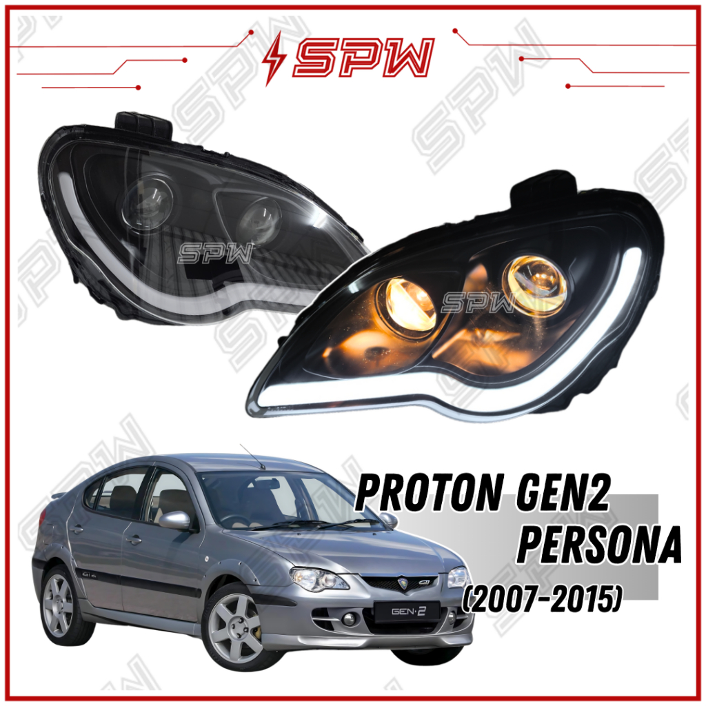 Proton Gen2 / Persona (2007-2015) Headlamp Head Lamp Light LED Light ...