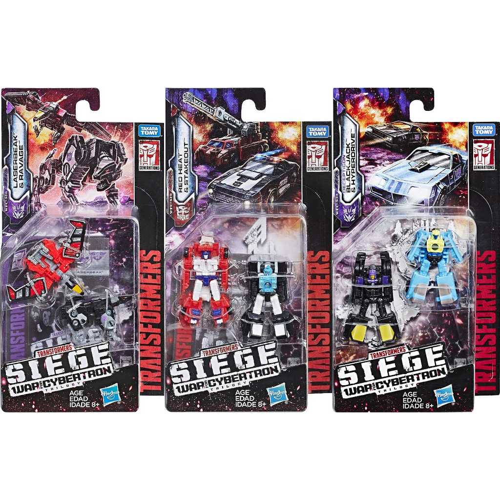 Hasbro Transformers Siege Micromasters Laserbeak & Ravage, Red Heat ...