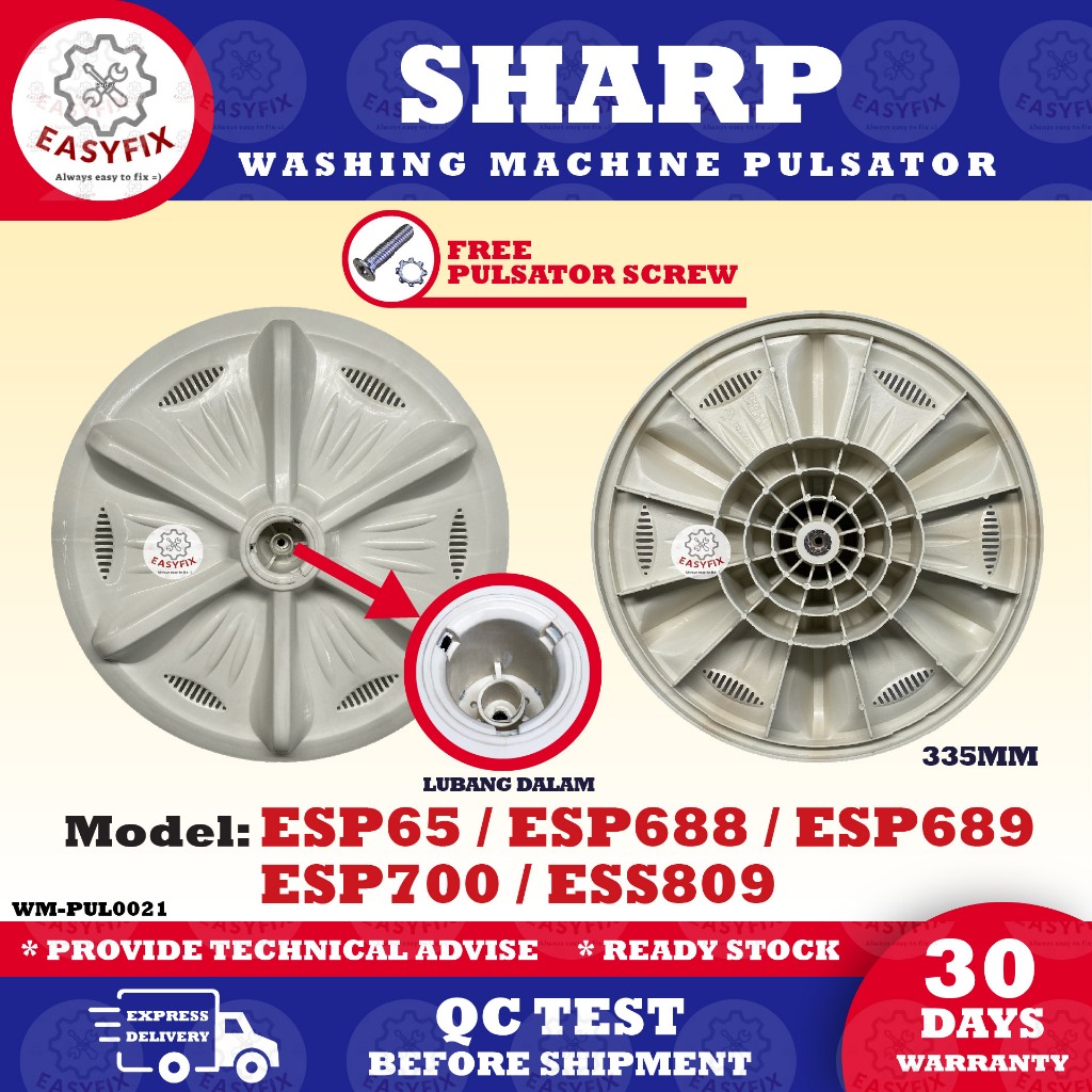 ESP65 / ESP688 / ESP689 / ESP700 / ESS809 SHARP WASHING MACHINE ...