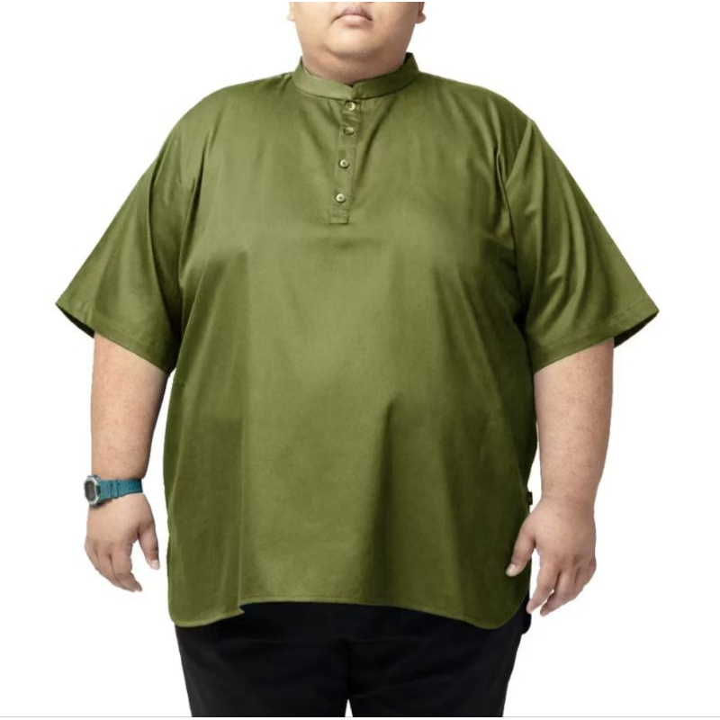 plus size 4XL - 7XL Baju kurta Baju Raya lengang pendek/Kain commocrip lembut berkualiti ...