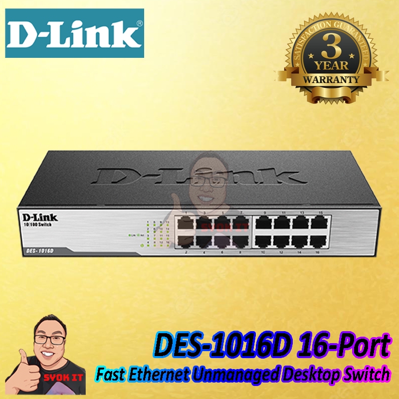 D-LINK DES-1016D FAST ETHERNET 16 PORT DESKTOP SWITCH | Shopee Malaysia