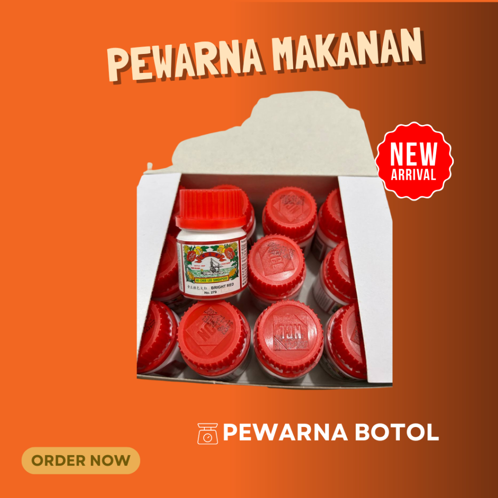 PEWARNA MAKANAN BOTOL KUNING/MERAH 1 DOZEN | Shopee Malaysia