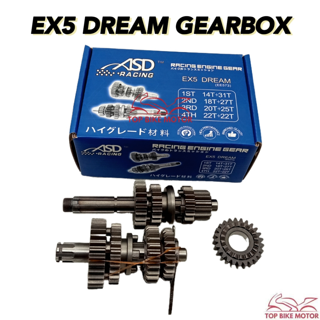 HONDA EX5 DREAM GEAR BOX + STARTER GEAR FULL SET ASD RACING GEAR BOX ...