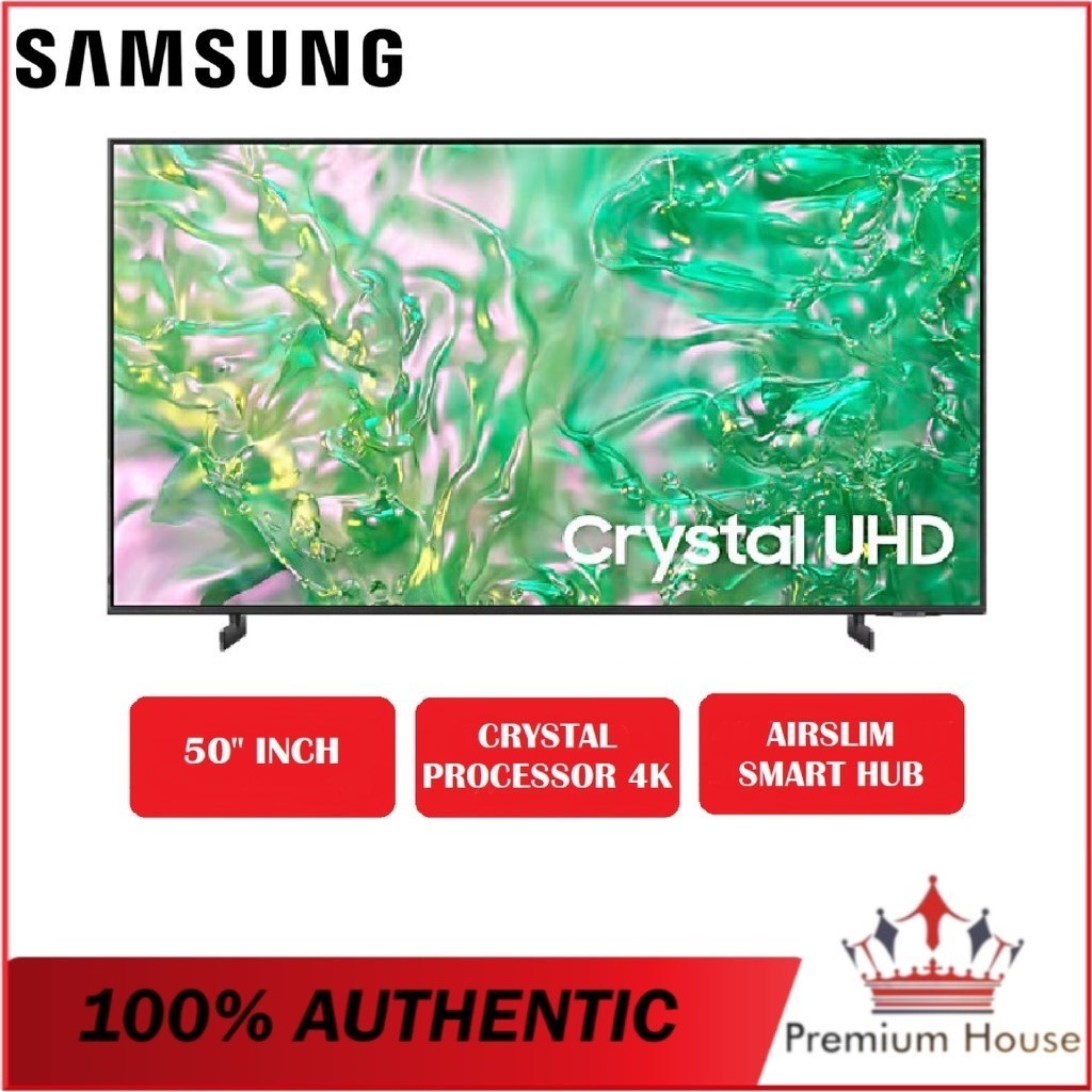 Samsung 50" Crystal UHD 4K DU8000 UA50DU8000KXXM Smart LED TV | Shopee ...